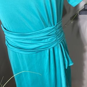 The Paragon | Dresses | The Paragon Teal Ruffle Side Empire Waist Dress ...